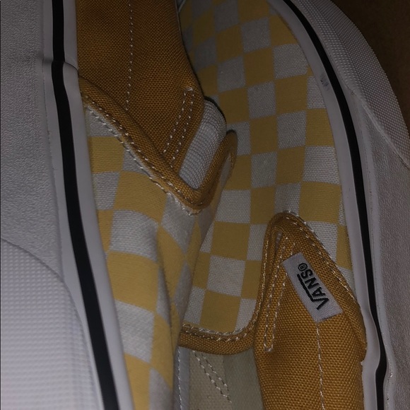 Vans | Shoes | Yellow Checkered Vans | Poshmark